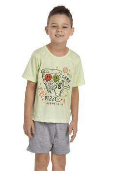 Pijama Infantil Masculino Verde Brilha no Escuro - Izitex - Pijama ...