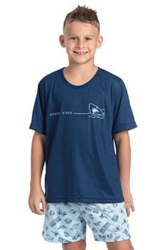 Pijama Juvenil Masculino Azul e Short - Izitex - Pijama Masculino ...