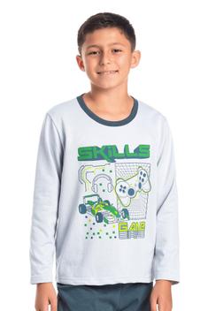 Pijama Juvenil Masculino Cinza de Games - Izitex - Pijama Masculino ...