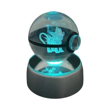 Pikachu Gengar Eevee Mewtwo LED Night Light Pokémon Bola De Cristal ...