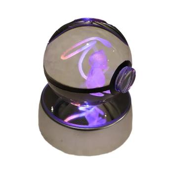 Pikachu Gengar Eevee Mewtwo LED Night Light Pokémon Bola De Cristal ...