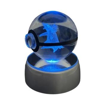 Pikachu Gengar Eevee Mewtwo LED Night Light Pokémon Crystal Ball Anime ...