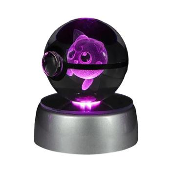 Pikachu Gengar Eevee Mewtwo LED Night Light Pokémon Crystal Ball Anime ...