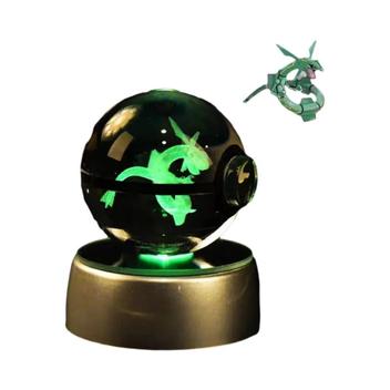 Pikachu Gengar Mew Mewtwo 3D Crystal Ball Lamp Base Pokeball Figurinhas ...