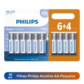 Pilha AA Pequena Philips Pilhas Comum Aa Alcalina Tipo modelo 2a ...