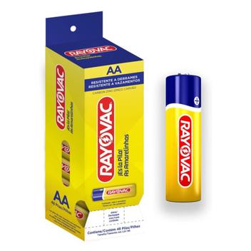 Pilha AA Rayovac Pequena Original Tubo com 48 Unidades - Pilhas ...