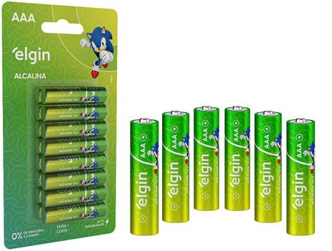 Pilha Alcalina Elgin AAA Palito Blister C/ 16 Unidades P/ Uso Diário E ...