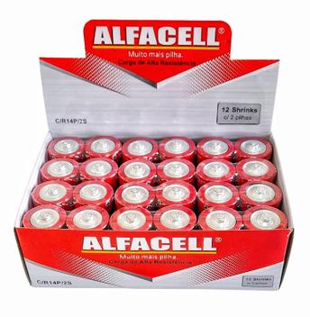Pilha C Média Tipo C Alfacell 1.5v Caixa Com 24 Uni Original - Pilhas ...
