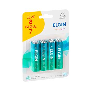Pilha Elgin Alcalina LR06 AA - 1 Cartela com 8 Unidades - Pilhas ...