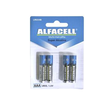 Pilha Palito Super Alcalina AAA Com 4 Alfacell - Pilhas - Magazine Luiza
