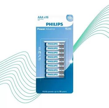 Pilha Philips Alcalina AAA Cartela 16 Unidades Palito - Pilhas ...