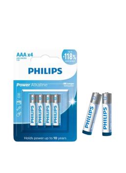 Pilha Philips Power Alkaline Aaa Palito 1.5v C/4 Unidades - Pilhas ...