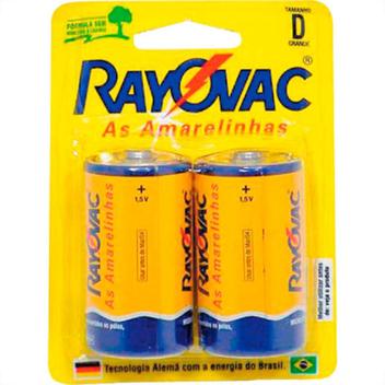 Pilha Rayovac Amarela. Grande C/2 - Pilhas - Magazine Luiza