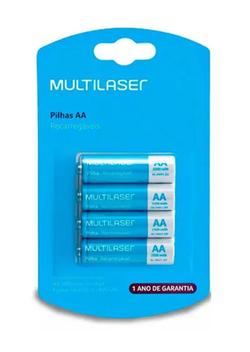 Pilha Recarregável 4-AA 2500MAH - CB052 MULTILASER - Pilhas - Magazine ...