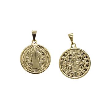 Pingente Folheado a Ouro Medalha de São Bento Md Semijoia - Butique da ...