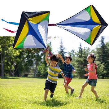 Pipa Colorida Em Forma De Diamante Com Cauda Longa, Fácil De Voar, Pipa ...