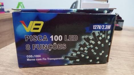 Pisca Pisca 100 Led s 9 Metros 8 Funções para enfeite natal - VB ...