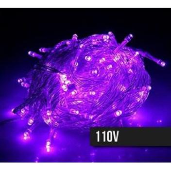 pisca - pisca 100 leds fio tansparente roxo 8f 10metros 220v-85077 ...