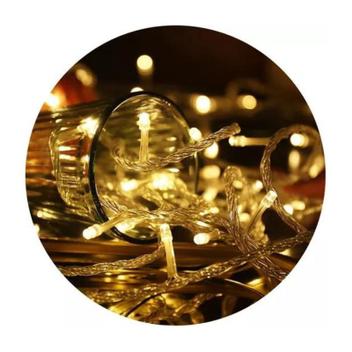 Pisca Pisca Natal 100 Led Branco Quente 10 mts 110v 8 Funções ...