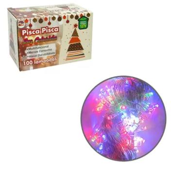 Pisca Pisca Natal 100 Luzes Led 9 Metros Cordão Transparente Diversas ...
