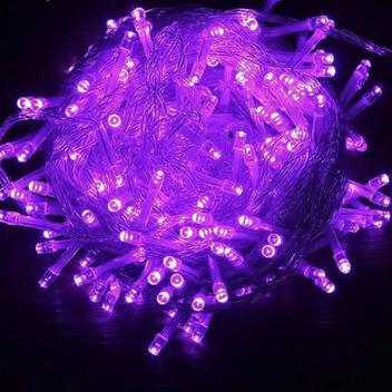 Pisca Pisca Roxo 220v Led 100 Lâmpadas 8 funções 9 Metros - RT - Pisca ...