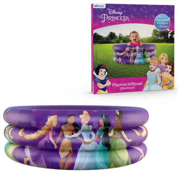 Piscina Infantil 100 Litros 86x20cm Princesas Disney Roxa- Etitoys ...