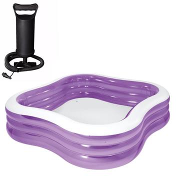 Piscina inflável familiar intex grande 1.350l + bomba manual - Piscina ...
