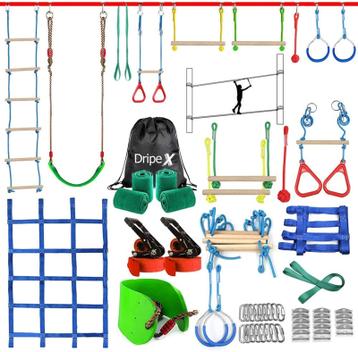 Pista de Obstáculos Ninja Warrior Dripex 2x15m - Com Acessórios ...