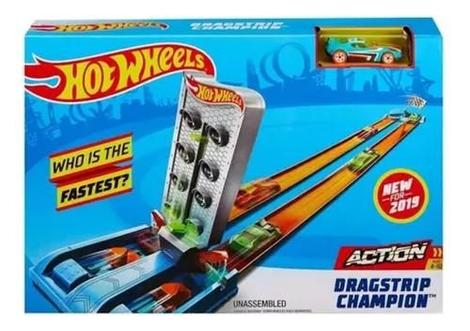 Pista Hot Wheels Campeonato De Drag Race Cor Azul - Mattel GBF81 ...