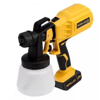 Pistola De Pintura De Alta Pressão Bateria 21V 2000mah 800ml Bico Hvlp ...