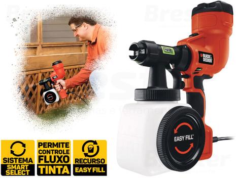 Pistola Pintura Pulverizadora 350w Smartselect Black Decker Bdph200 ...