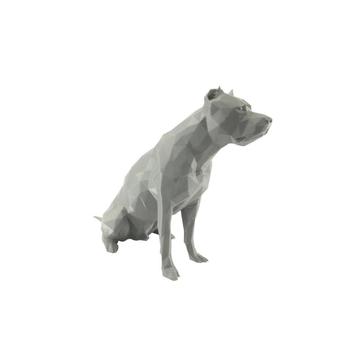 Pitbull Low Poly Geométrico Decoração 3D - Generico - Escultura ...