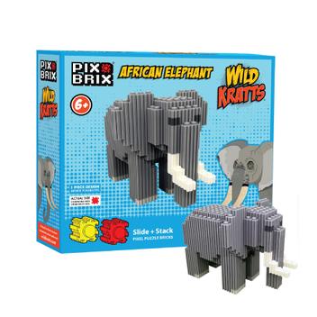 Pix Brix - Wild Kratts Pixel Art Kit - Elefante Africano, 906 Peças ...