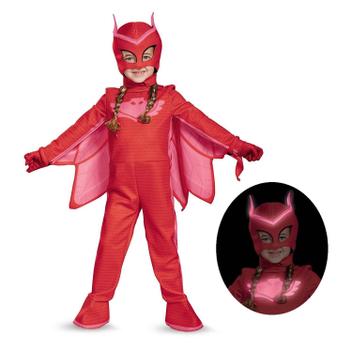 PJ Máscaras Owlette tamanho S 2T Glow-in-Dark Traje Deluxe - Disguise ...