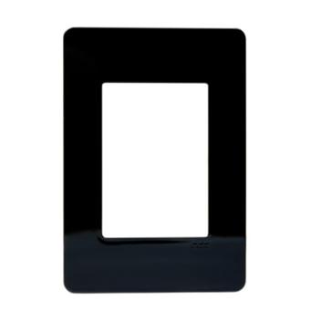 Placa 4x2 3 Modulos Horizontal N1373.1 PT Preta, Linha Unno Life, ABB - Módulo de Interruptor ...