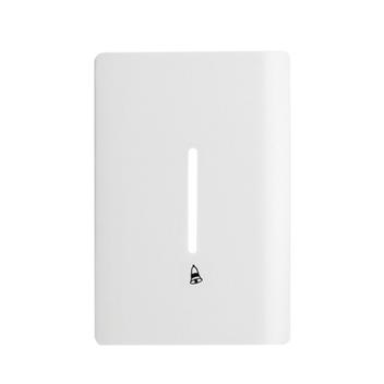 Placa 4x2 de 1 Interruptor Pulsante Vertical para Campainha + Suporte Branco da Linha Novara ...
