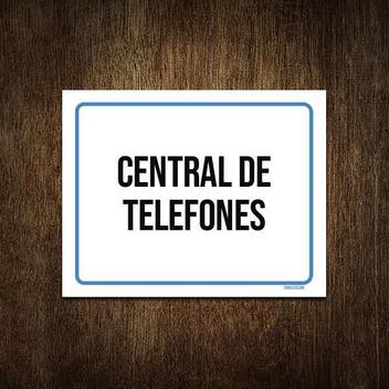 Placa Ambiente Sinalização Setor Central De Telefones 18X23 - Sinalizo ...