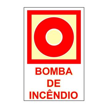 Placa Bomba de Incêndio Sinalize - Placa de Sinalização de Segurança ...