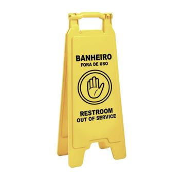 Placa Cavalete Alerta (Banheiro Fora de Uso) envio Imediato - L.A. Com ...