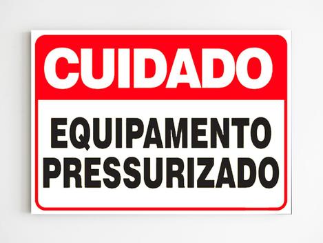 Placa de aviso cuidado equipamento pressurizado mdf 20x29 a4 - Genérico ...
