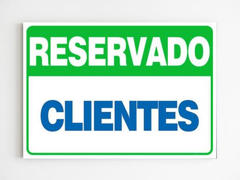 Placa de aviso reservado clientes estacionamento reserva mdf - Genérico ...