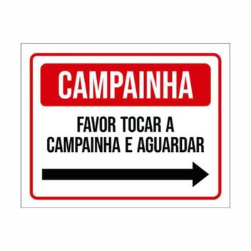 Placa de Aviso / Sinalização / Toque a Campainha (15x20cm) TC04 - Dream ...