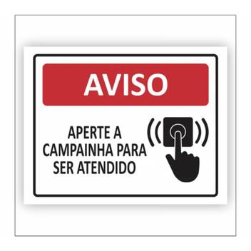 Placa de Aviso / Sinalização / Toque a Campainha (15x20cm) TC09 - Dream ...
