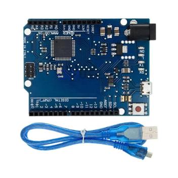 Placa de Desenvolvimento Leonardo R3 ATMEGA32U4 para Arduino - com Cabo USB de 30cm - Cabo USB ...