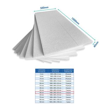 Placa de Isopor Termo Acústica 40 mm 6 unidades - Portal EPS - Bola de ...