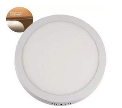 Placa De Led 18w Sobrepor Redonda Branco Quente 3000k - Painel de LED ...