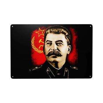 Placa De Metal Vintage De Joseph Stalin URSS Comunista Rússia Retângulo ...