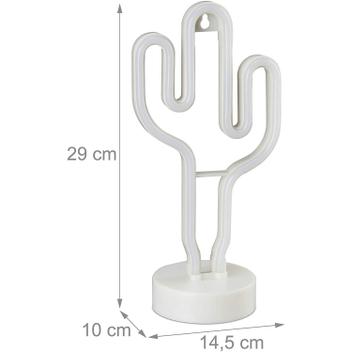Placa de Neon LED Cactus Relaxdays - Decorativa para Mesa e Parede ...