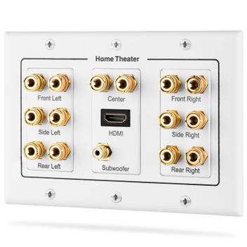 Placa de parede Fosmon HD8006 3-Gang 7.1 Surround Distribution - Placa ...