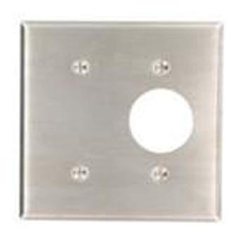 Placa de parede Leviton 84085-40 SS WP 2G BLANK/REC 1.406 furos ...